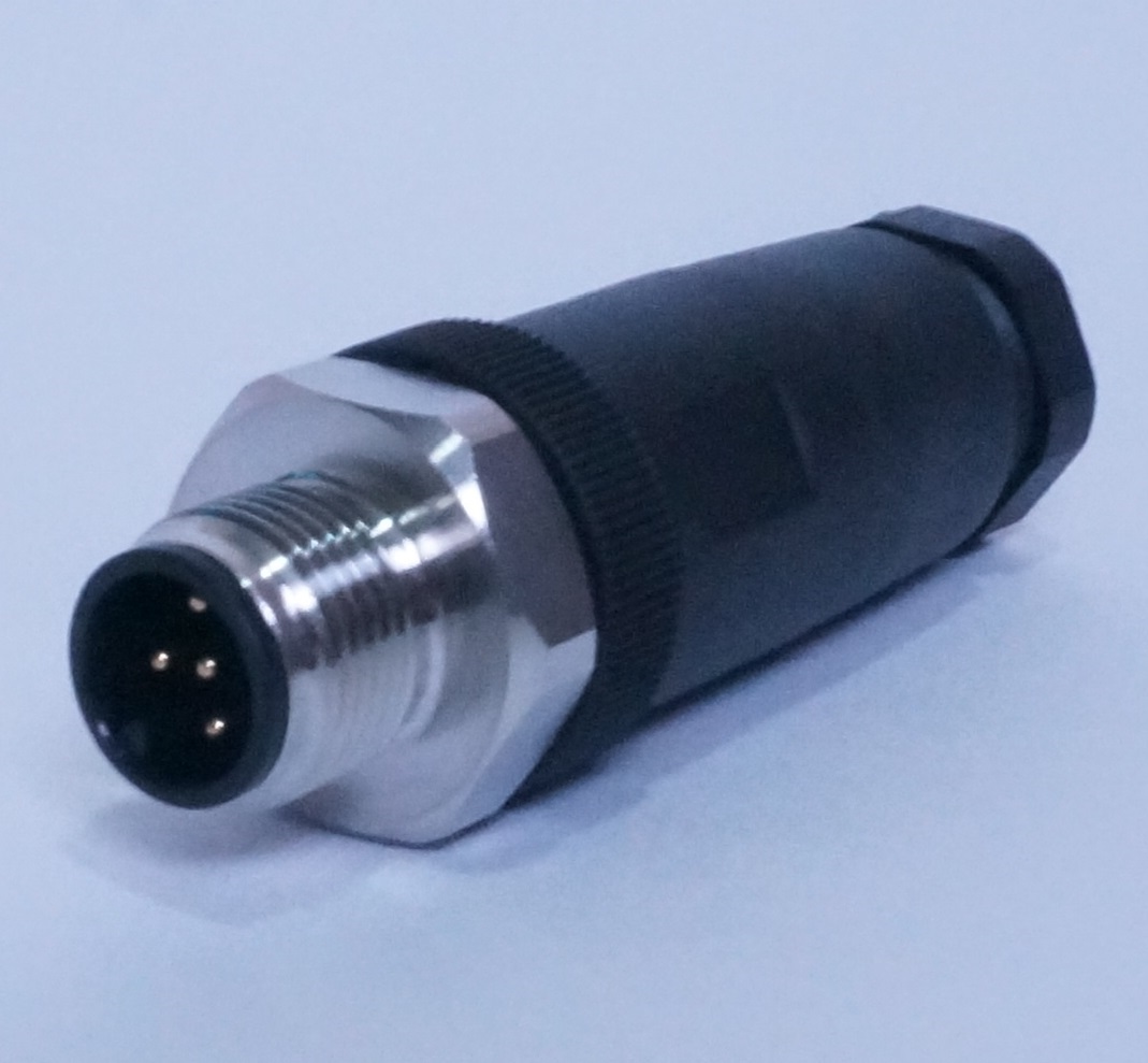 CONECTOR ROSCABLE M12 MACHO CON 5 PINES PARA CABLE #18 – ELICROM